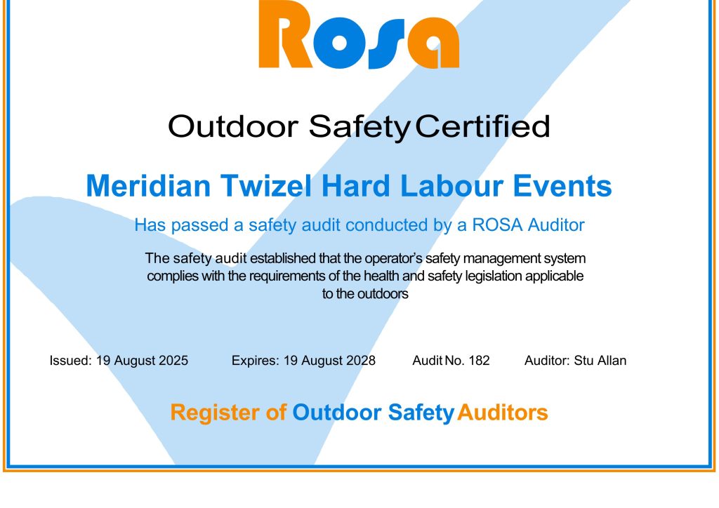 Meridian Twizel Hard Labour is Outdoor Safety Certified - Twizel Hard ...